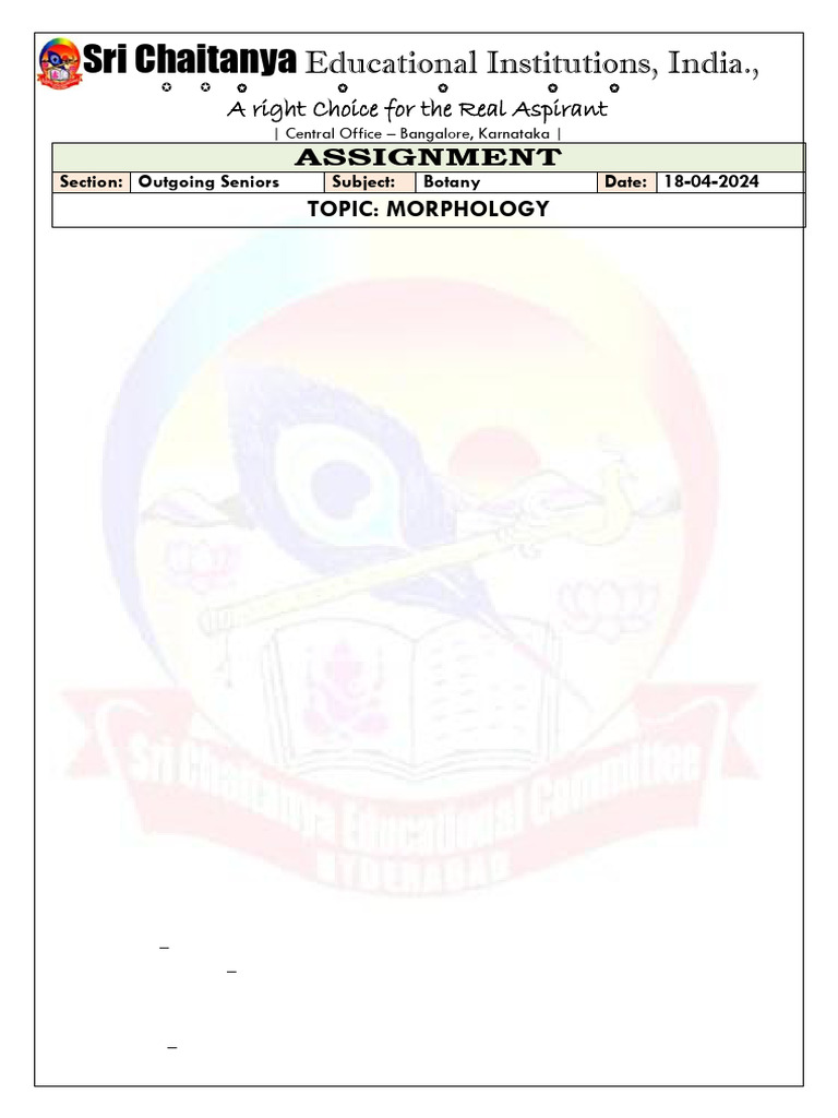 Botany Assignment-1 | PDF