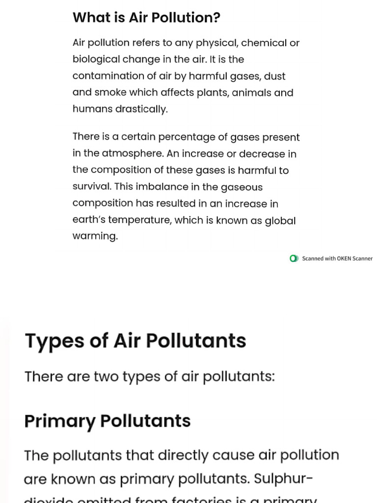 Air Pollution | PDF