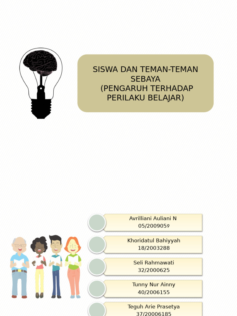 Siswa Dan Teman-Teman Sebaya (Pengaruh Perilaku Belajar) | PDF