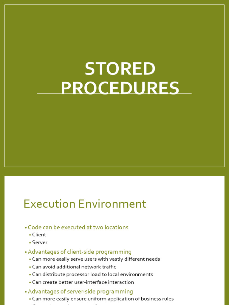 Stored Procedures | PDF