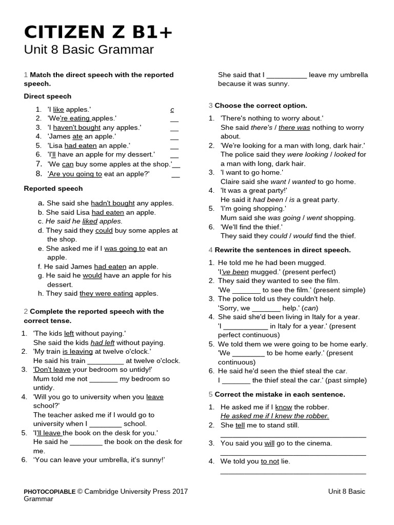 Grammar Basic - Unit 08 | PDF | Language Mechanics | Linguistics