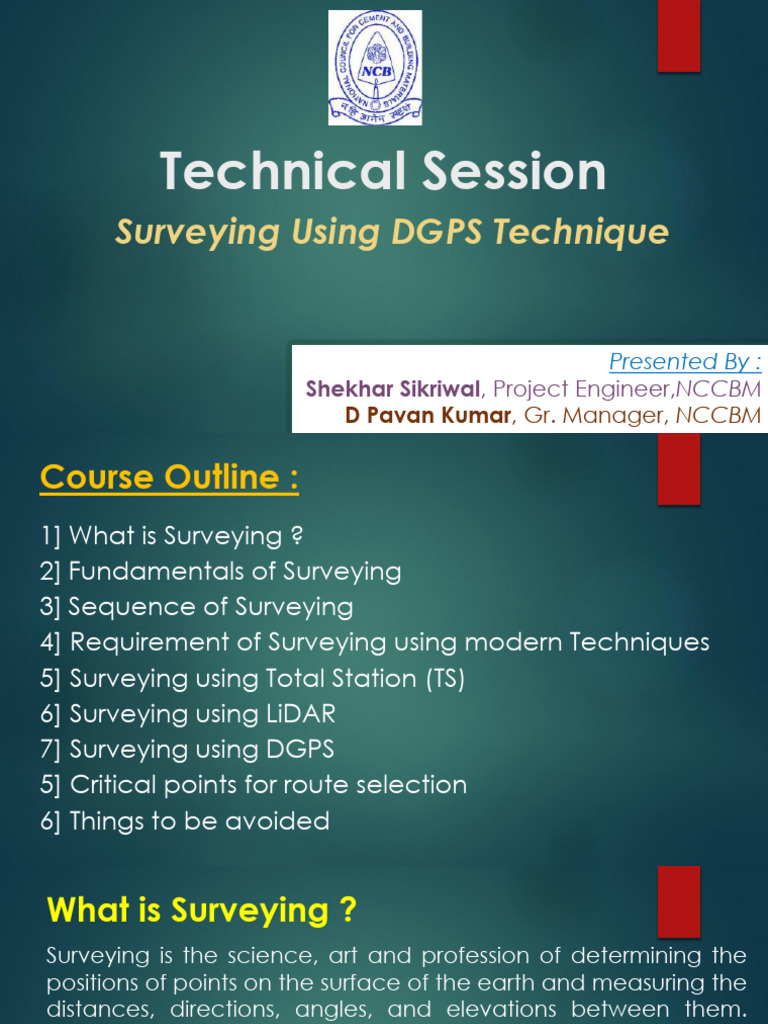 Surveying Including DGPS Technique | PDF