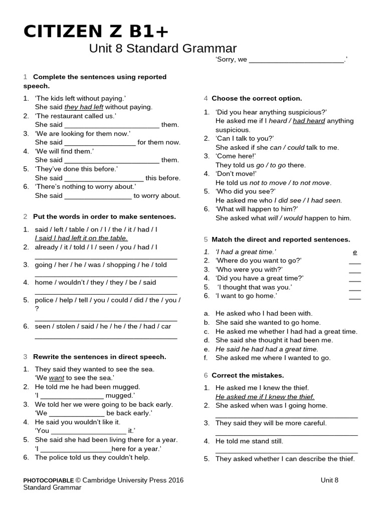 Grammar Standard - Unit 08 | PDF | Language Arts & Discipline