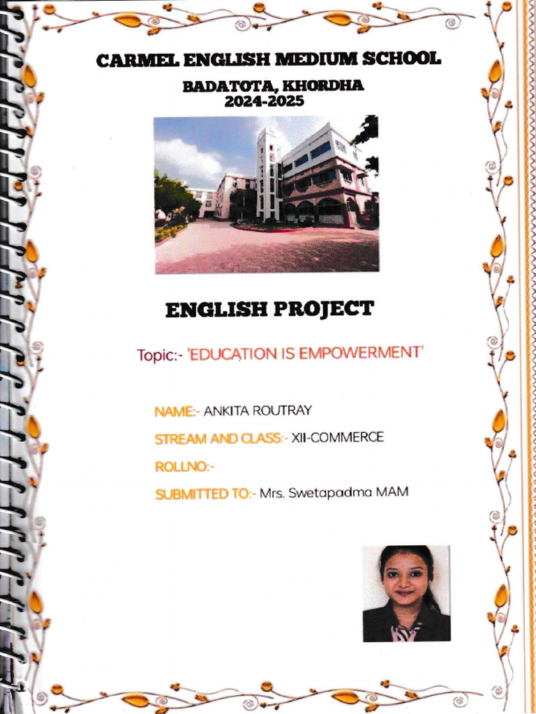 ENGLISH PROJECT For Boys BL of Co of Them Is | PDF