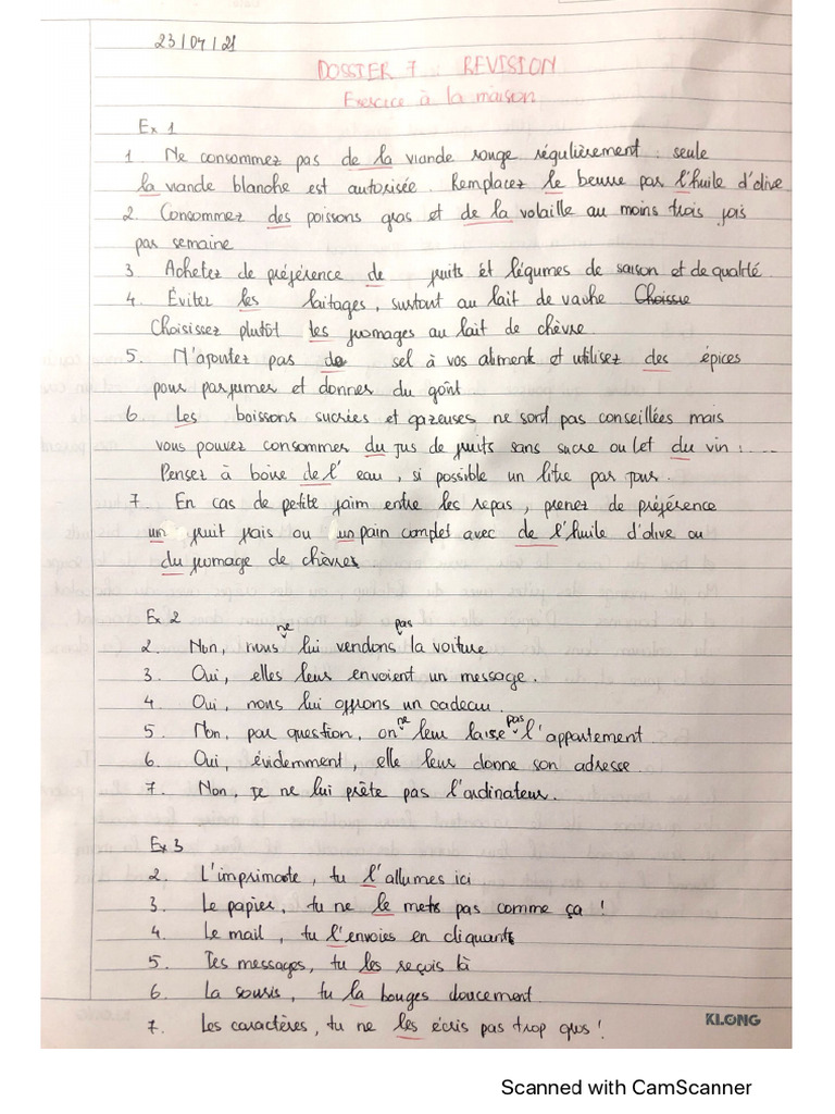 Dossier 7 Revision | PDF