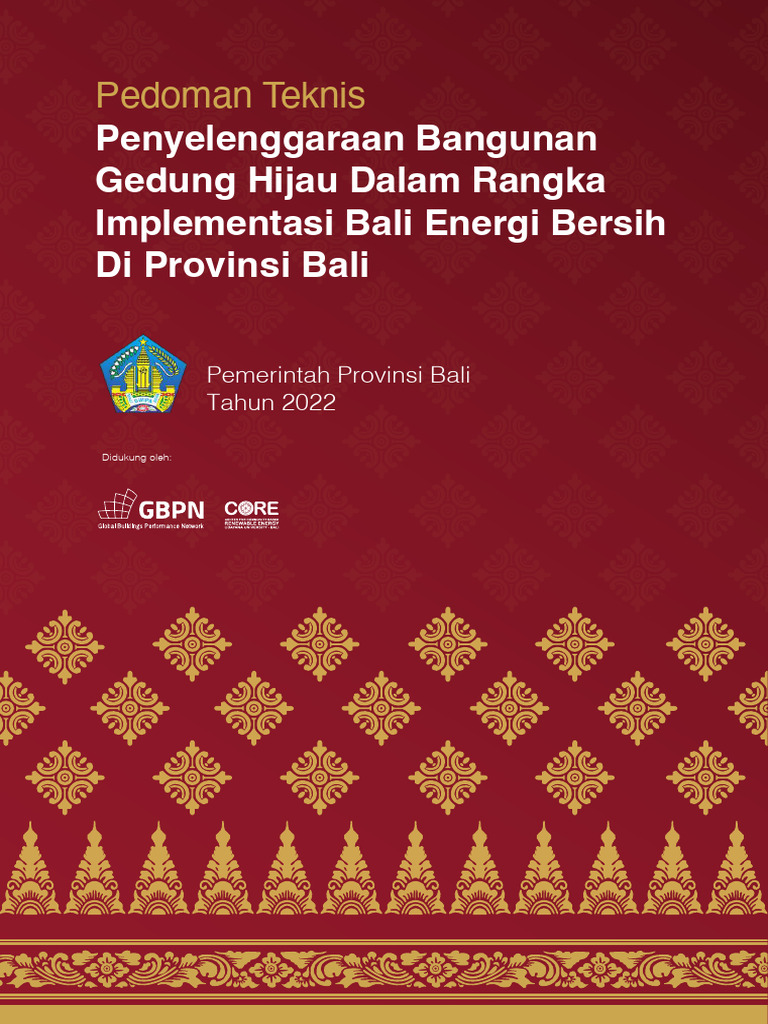 Technical Guideline For Bali Province - Indonesia Version | PDF