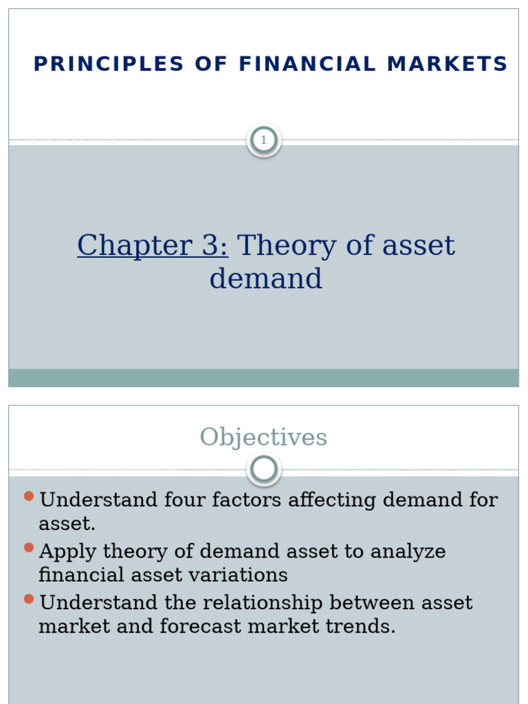 Chapter 4 - Asset Demand Theory | PDF | Financial Risk | Demand