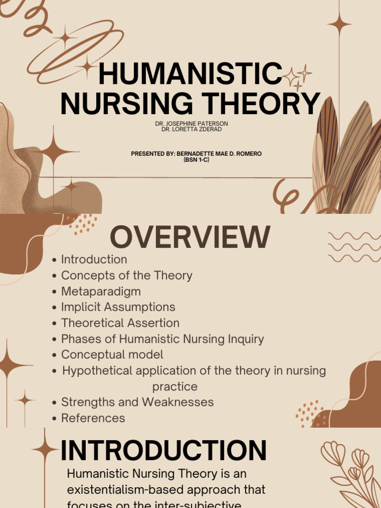 Paterson & Zderad Humanistic Nursing Theory | PDF | Nursing | Self ...