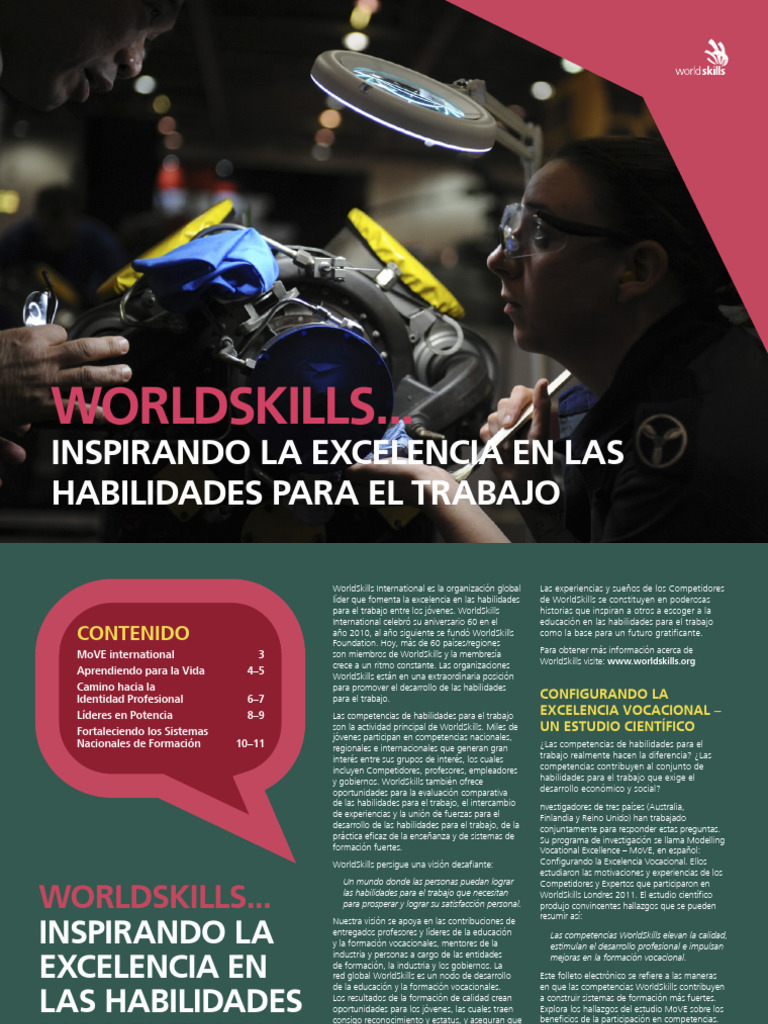 WorldSkills MoVE Booklet Inspiring Skills Excellence ES | PDF