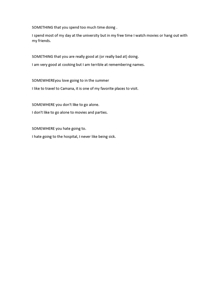 Something and Somewhere | PDF