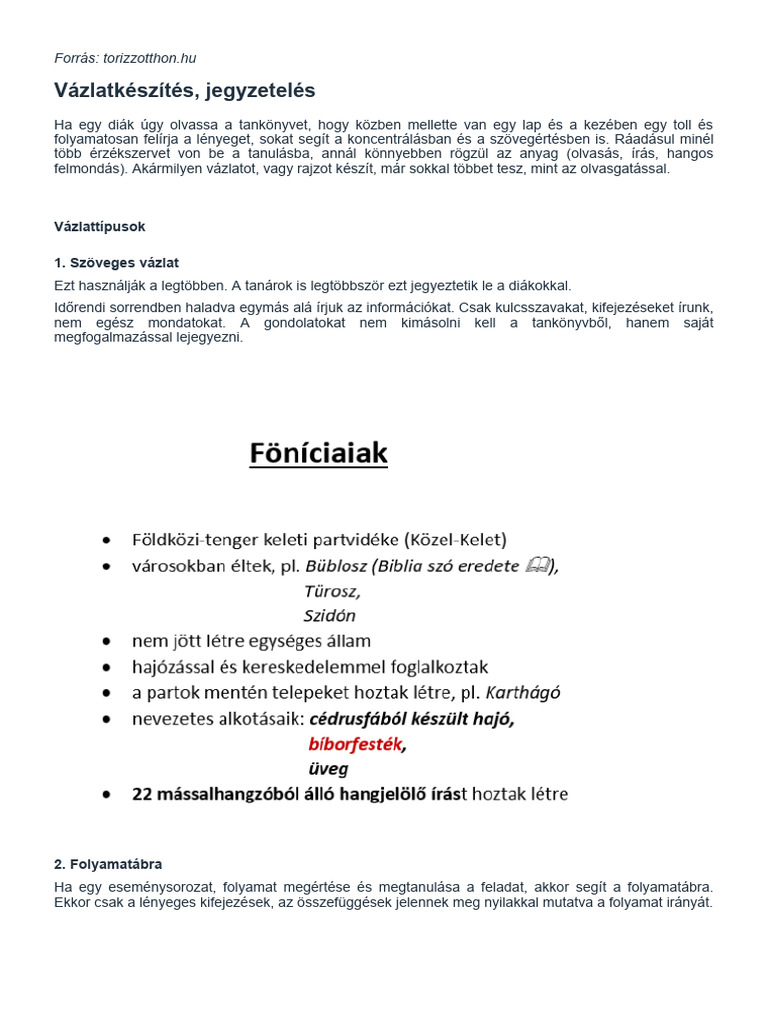 Vázlatkészítés Típusok | PDF