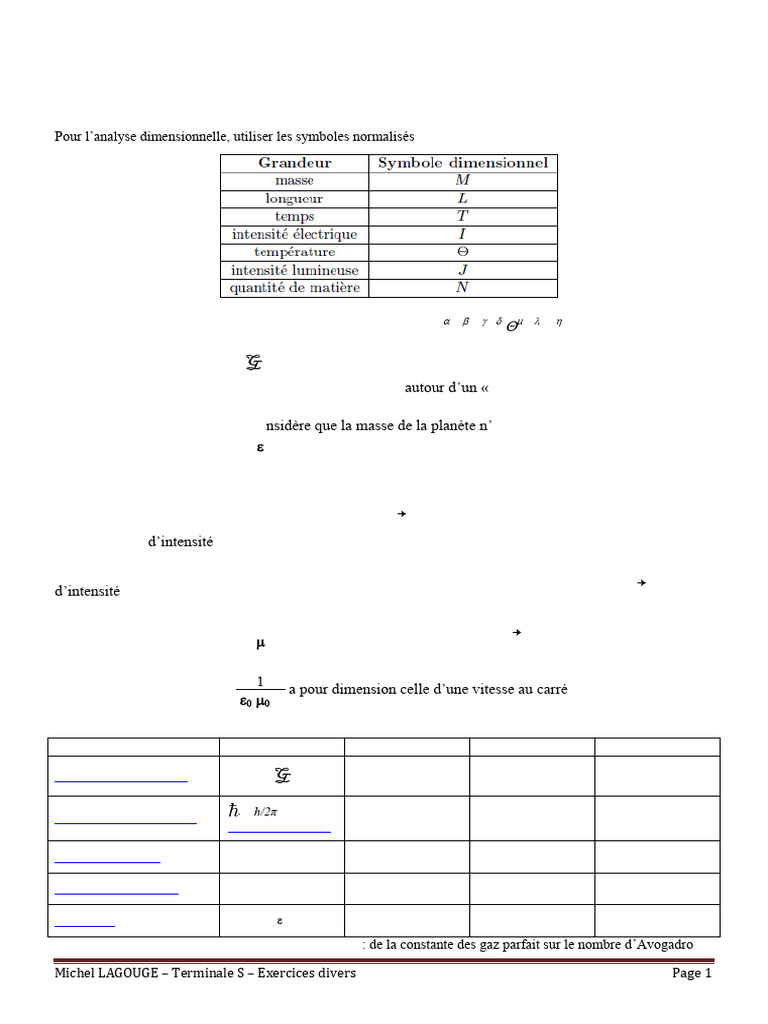 Exercices Analyse - Dim ML | PDF