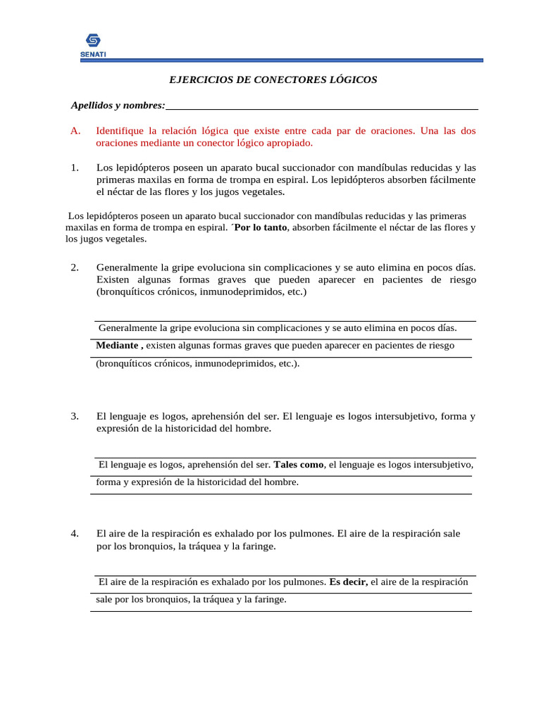 Práctica de Conectores Lógicos1 | PDF | Lentes | Respiración