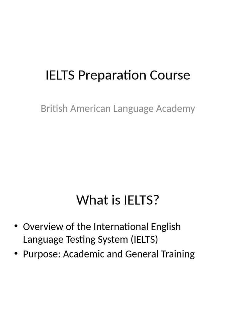 IELTS Prep Course by British American | PDF