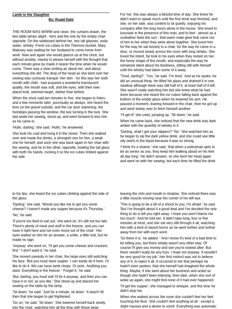 Lamb To The Slaughter | PDF