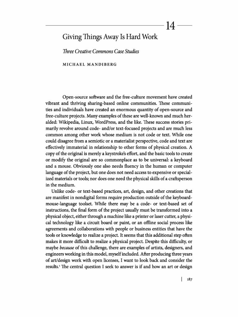 Giving Things Away | PDF