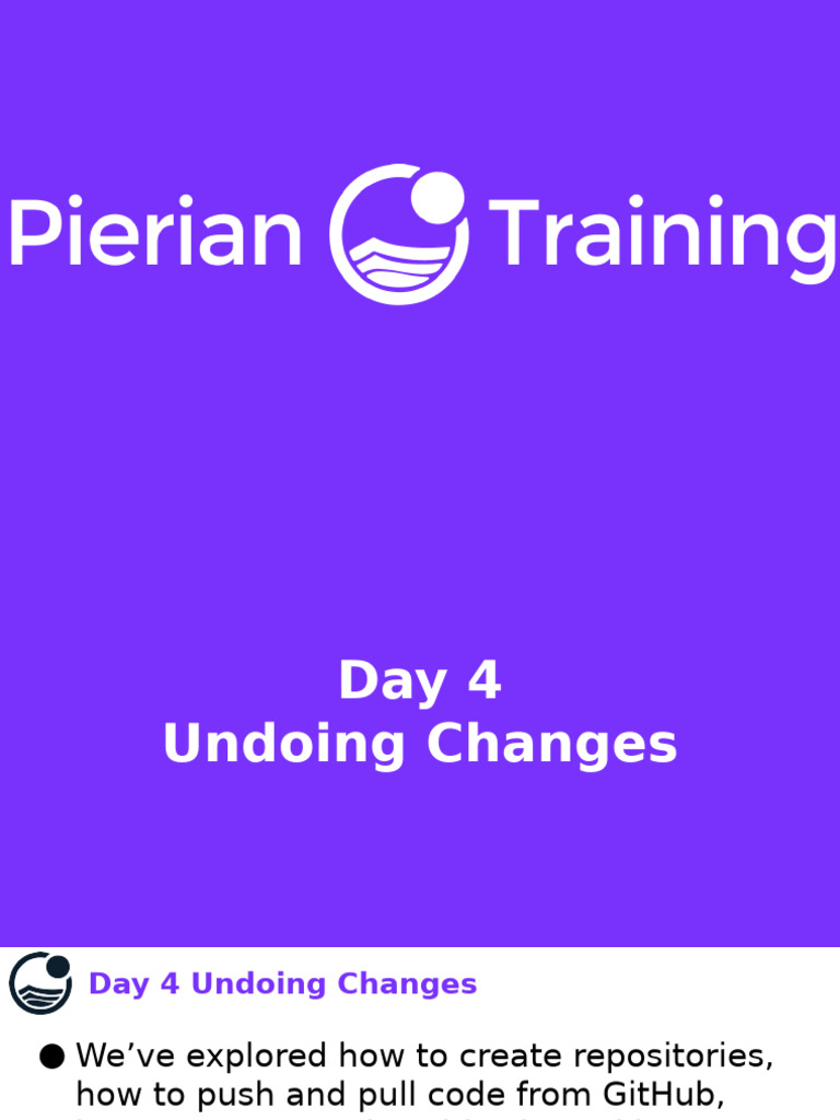 Day 4 - Undoing Changes | PDF