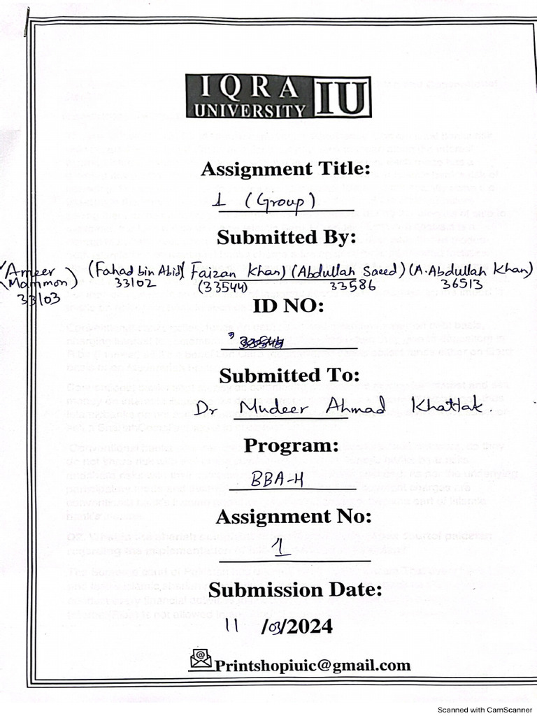Islamic Banking Assignment' 2 | PDF