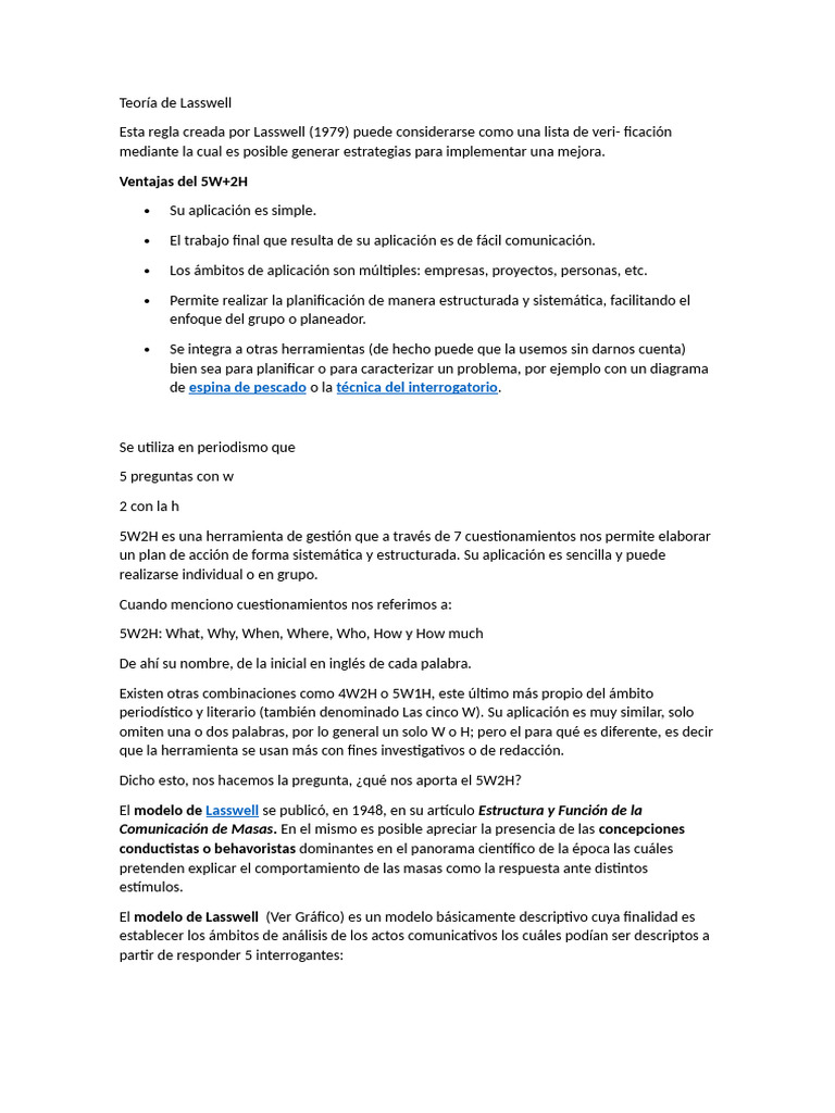 Teoría de Lasswell | PDF