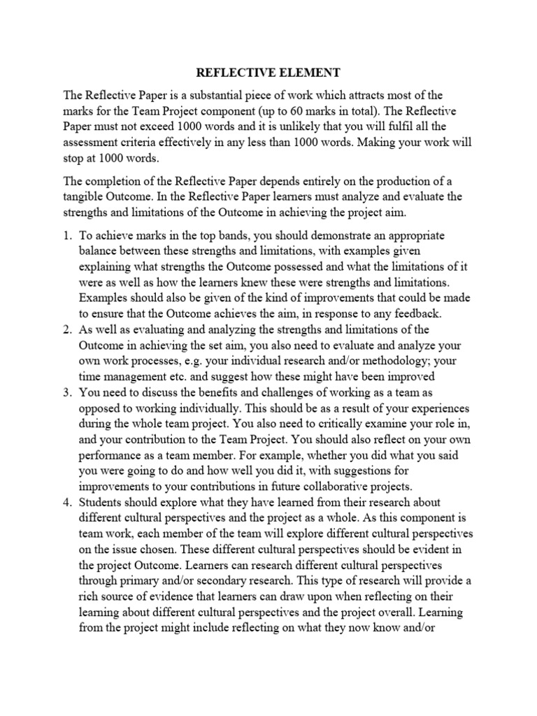 Personal Reflective Guide | PDF