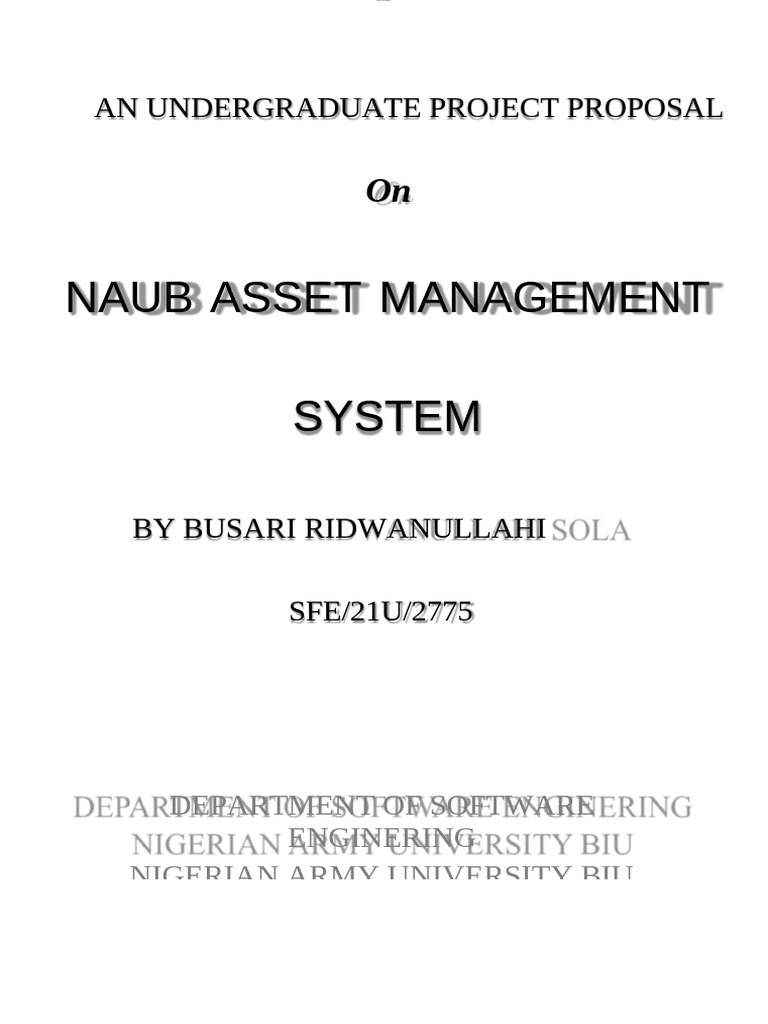 Asset Management System 1 | PDF