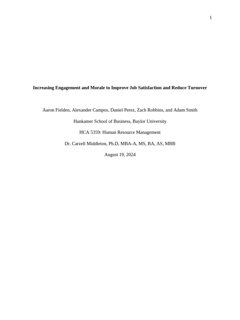 Boosting Healthcare Employee Engagement | PDF | Motivation | Motivational