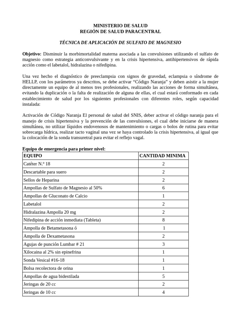 Procedimiento Codigo Naranja 11-07-2024 RSP | PDF