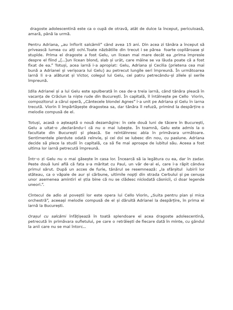 Orașul Cu Salcâmi | PDF