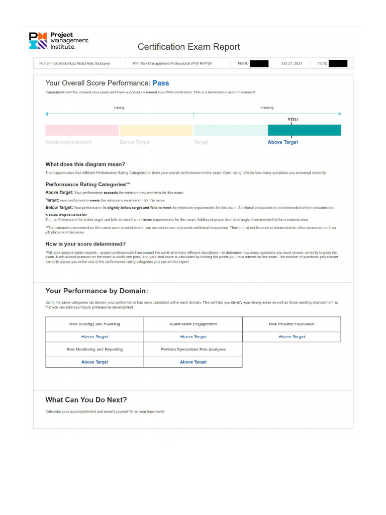 PMI-RMP Exam Report | PDF