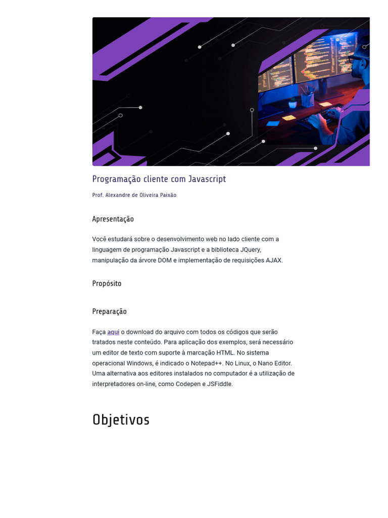 Programação Cliente Com Javascript | PDF Programação Cliente Com Javascript | PDF