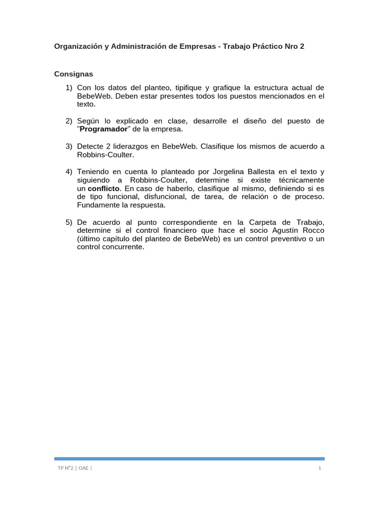 TP2 - Organización y Administración de Empresas | PDF | Informática
