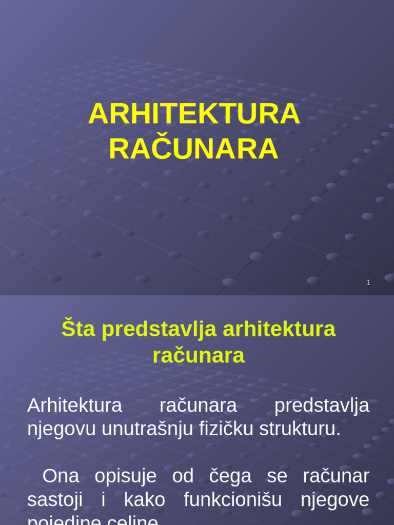 03 - Arhitektura Racunara | PDF