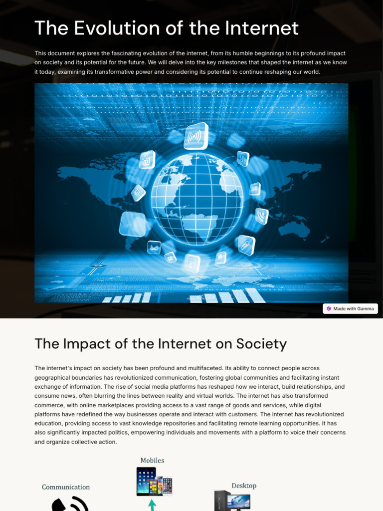 The Evolution of The Internet | PDF