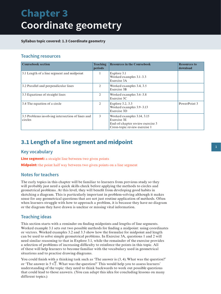 P1 Ch3 Teacher Notes | PDF