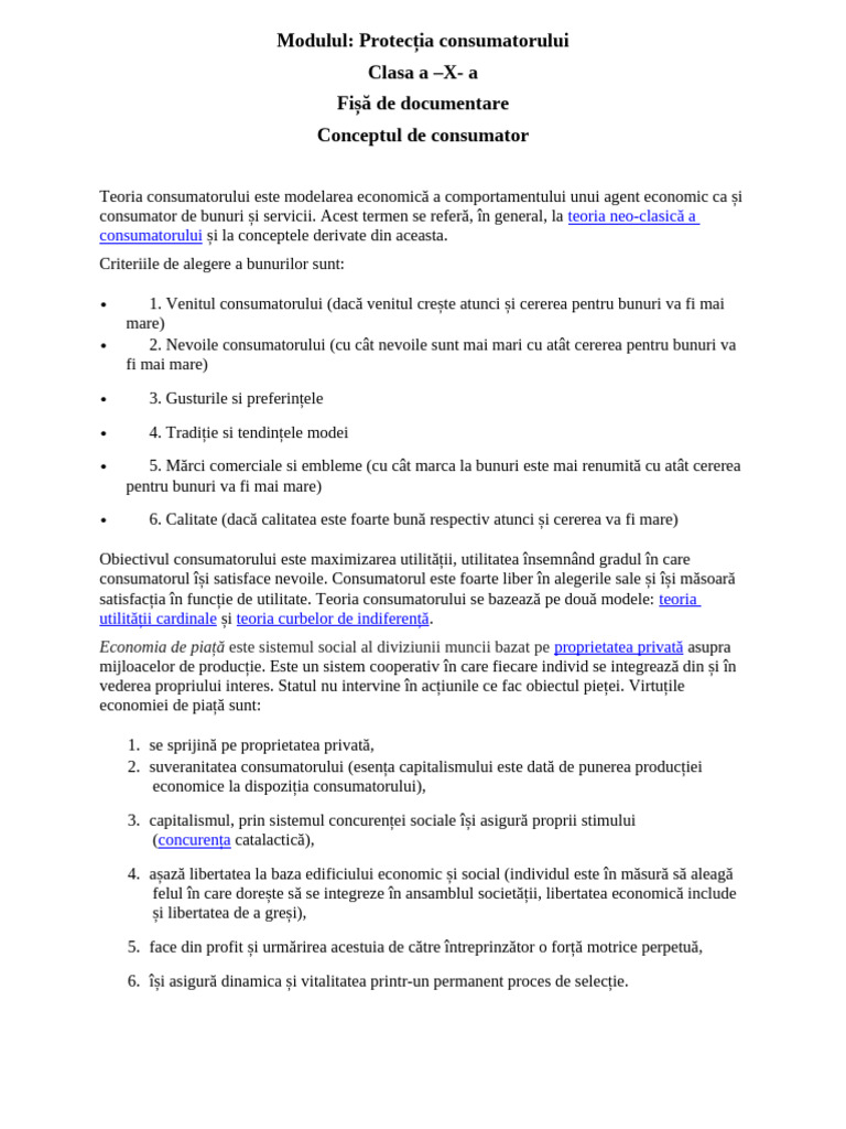 Conceptul de Consumator | PDF