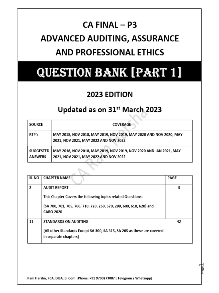 Question Bank 1 | PDF