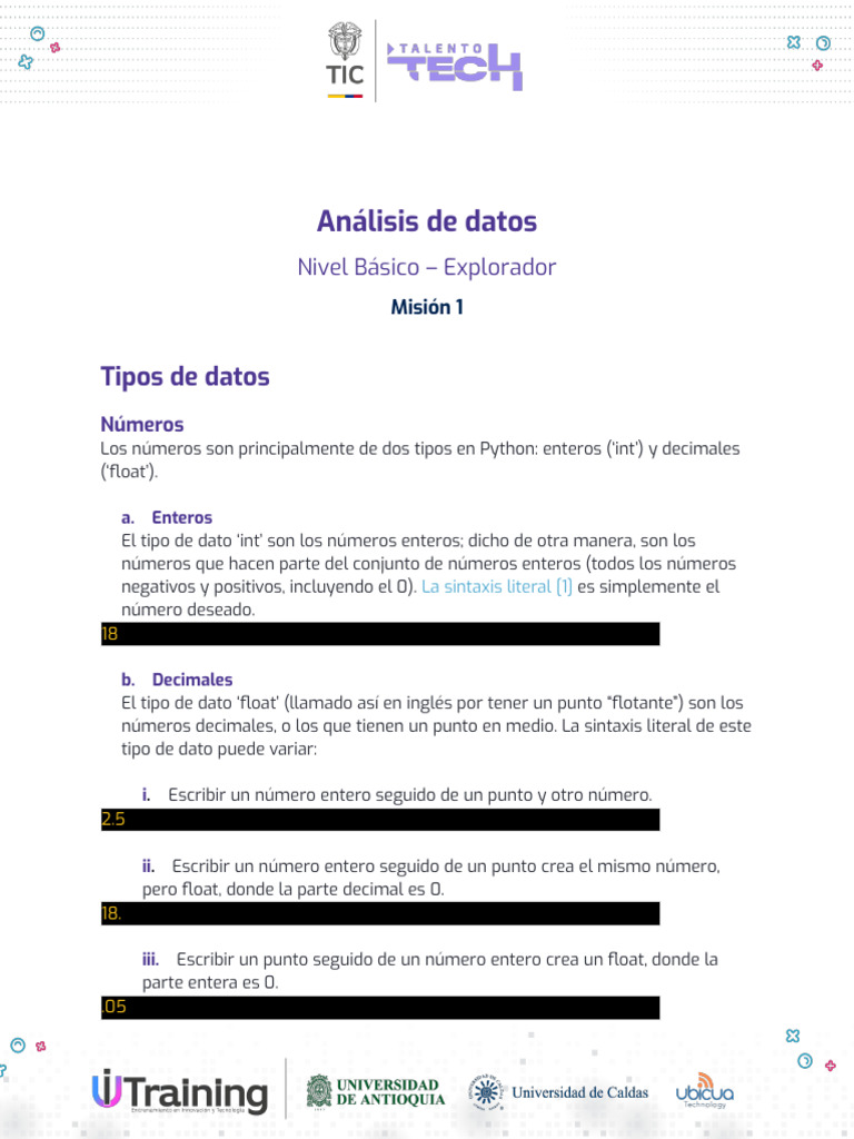 Tipos de Datos | PDF | Variable (informática) | Tipo de datos