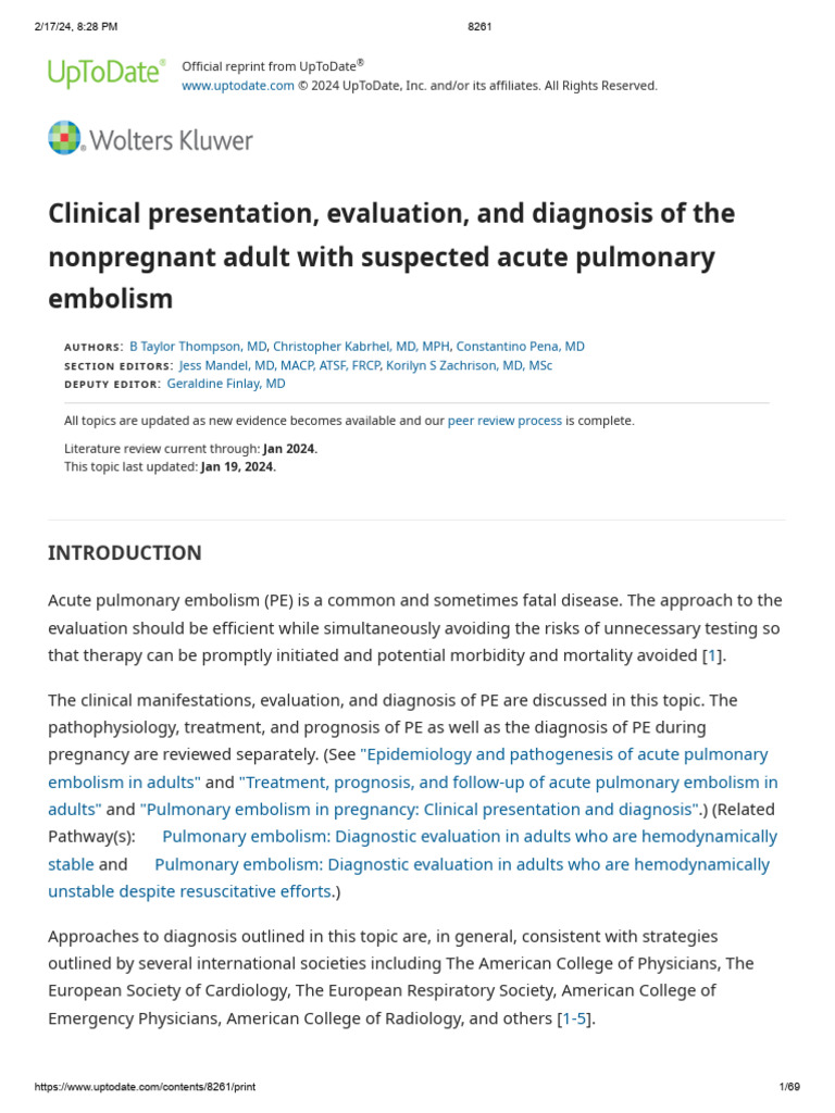 Clinical Presentation, Evaluation, and Diagnosis of Thenonpregnant Adult With Suspected Acute ...