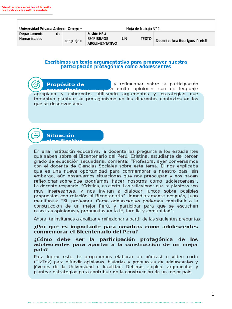 Practica Texto Argumentativo | PDF
