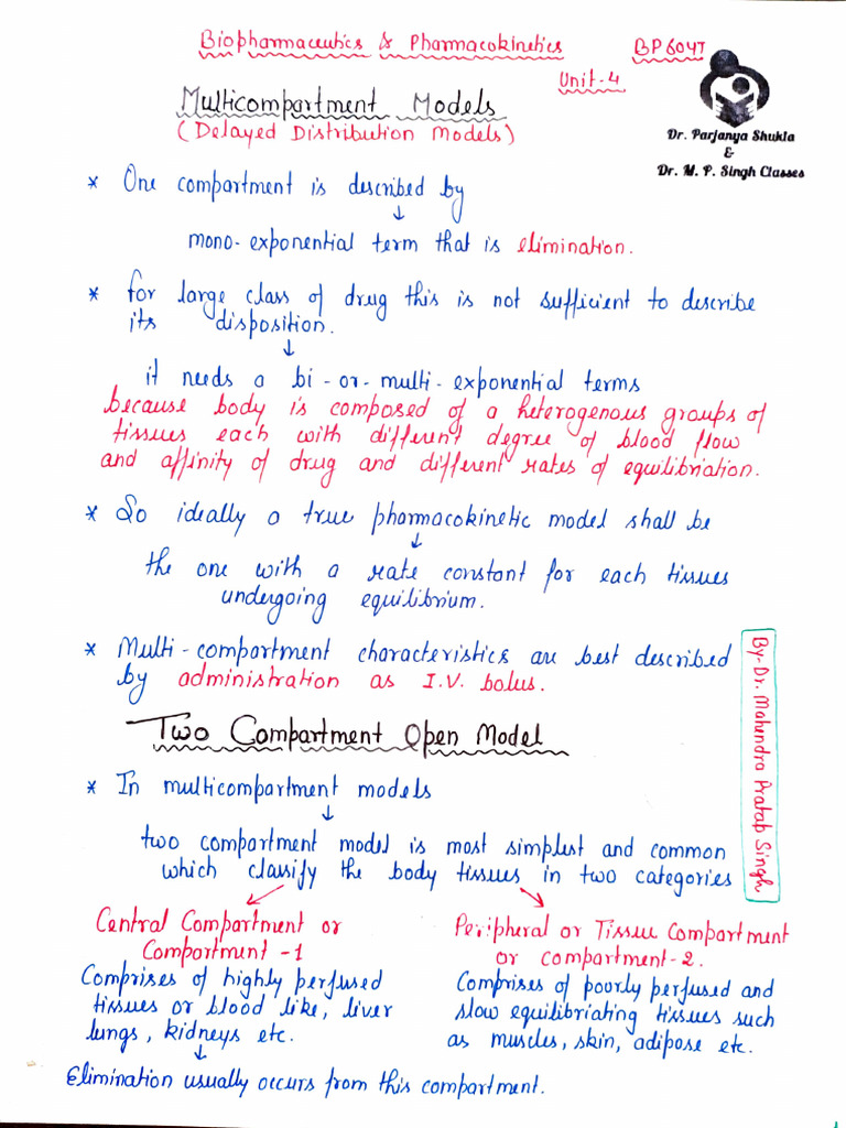 Multi Compartment Models | PDF
