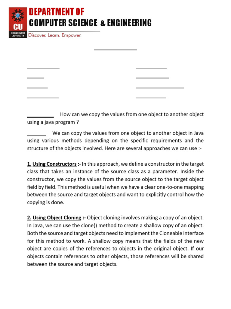 Java Worksheet-1.1 | PDF