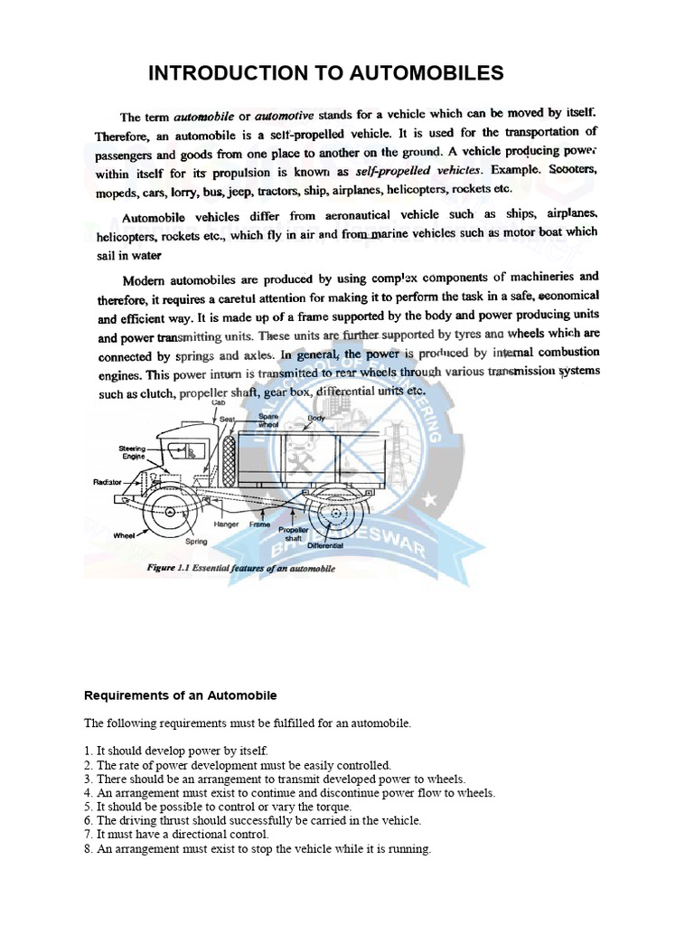 Automobile Engineering | PDF