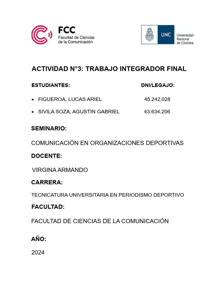 Trabajo Integrador Final | PDF