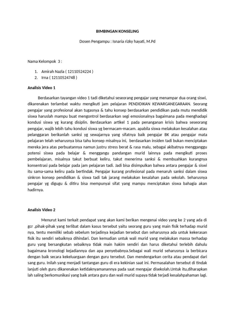 BK KEL 3 (Tugas 2) | PDF