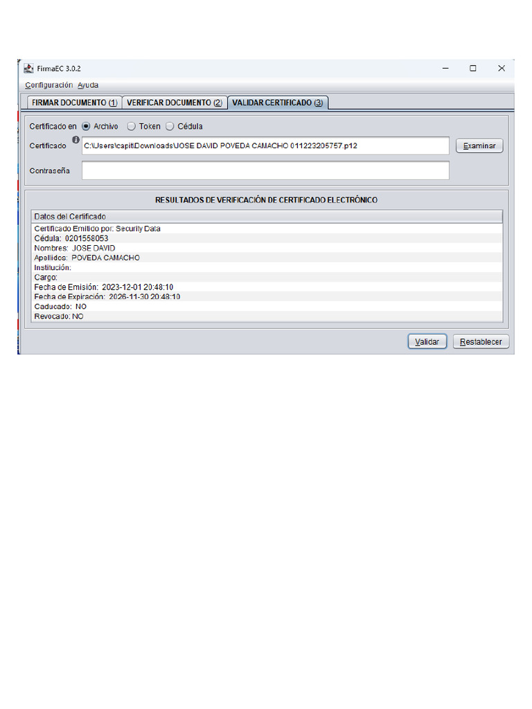 Firma Jose David | PDF