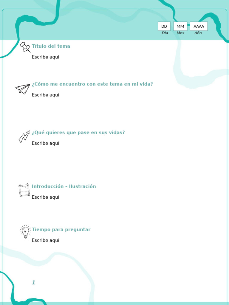 PLANTILLA WORD - para Organizar Un Tema de Parejas | PDF