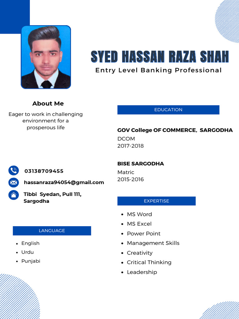 Syed Hassan CV | PDF