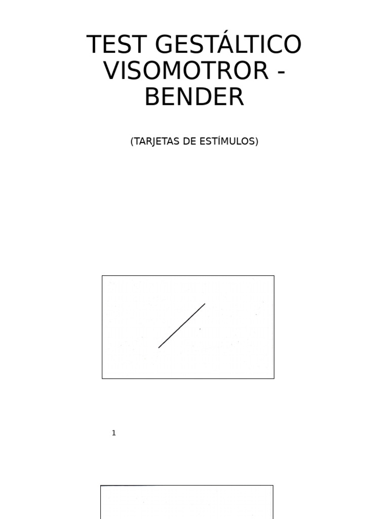 Test Bender - Tarjetas | PDF