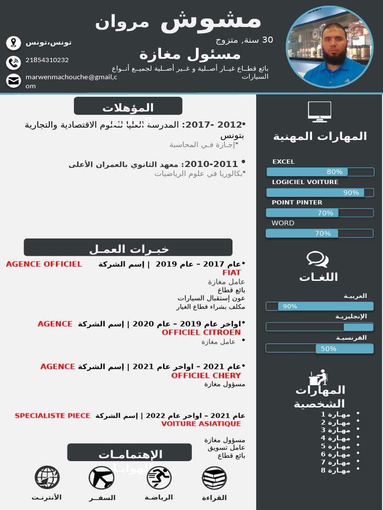 CV Expert en Arabe | PDF