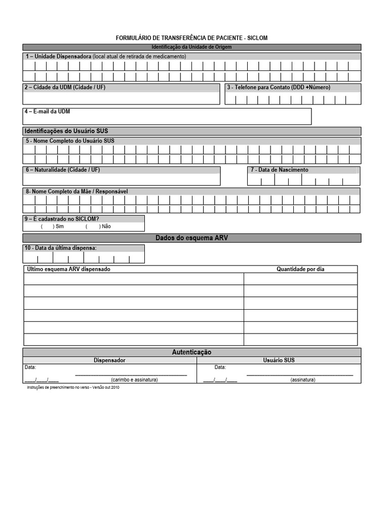 F Transferencia de Paciente de Unidade Dispensador 28358 | PDF